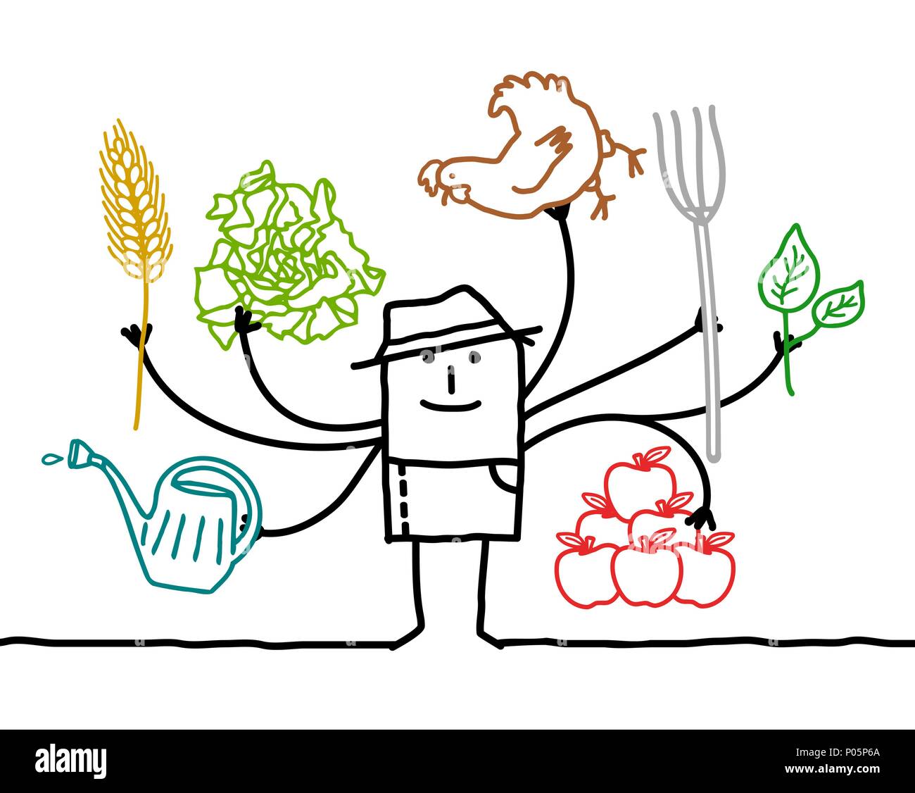 Farmer tools Stock Vector Images - Alamy