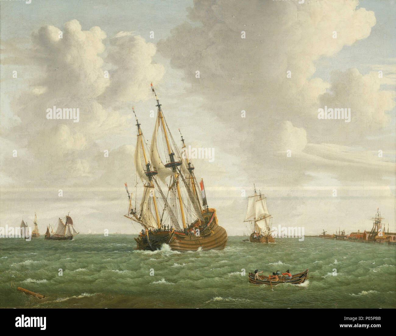 . English: A Dutch Whaler Close-Hauled in a Breeze A Dutch whaler is ...