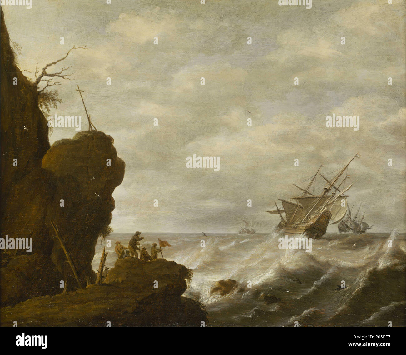 Sailing ships off rocky hi-res stock photography and images - Alamy