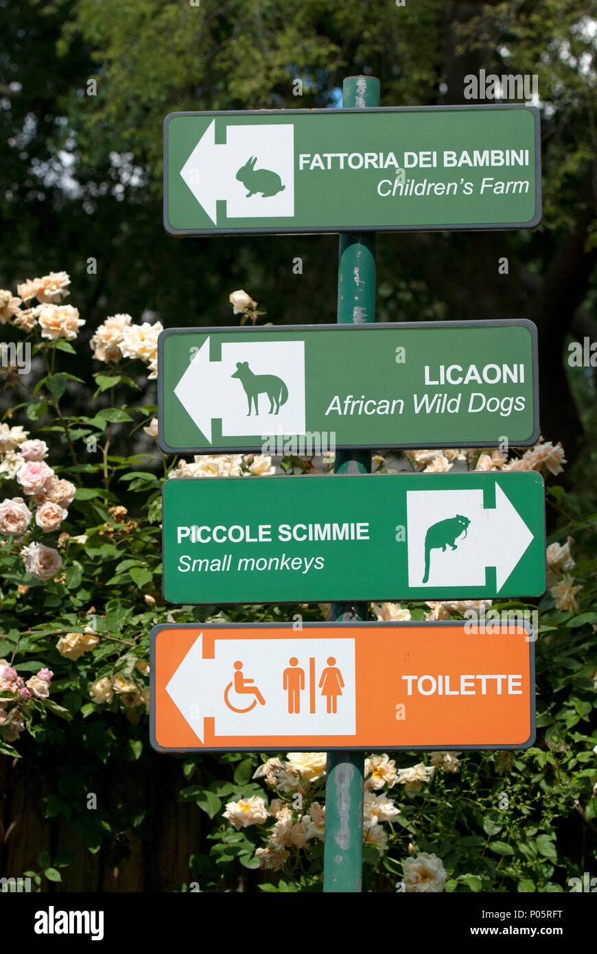 Direction signs rome hi-res stock photography and images - Alamy