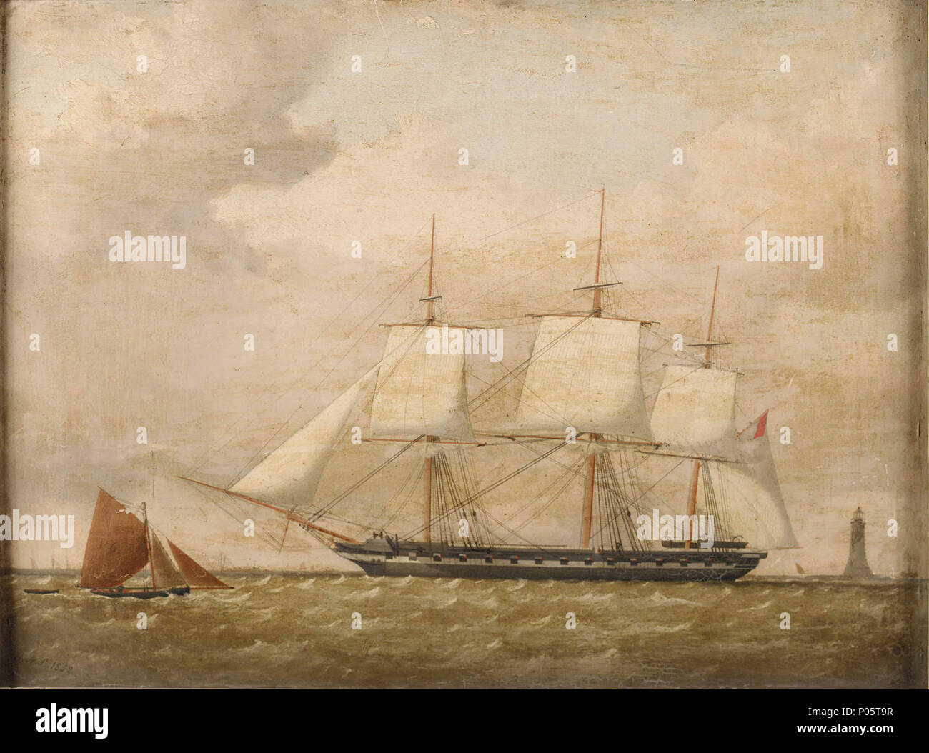 . English: A frigate Ship portrait. A frigate . 1852. Henry A. Luscombe ...
