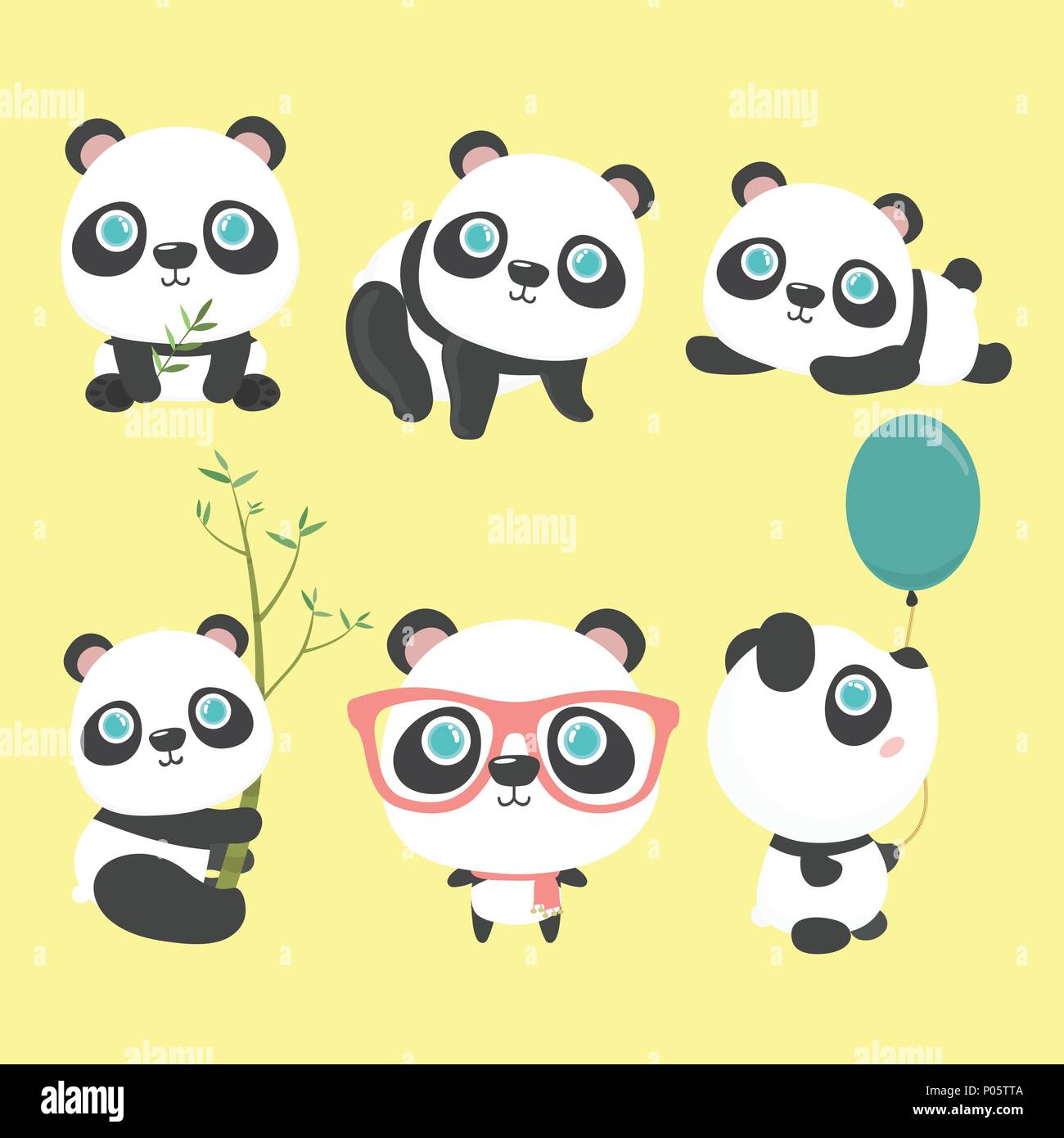 Panda standing Stock Vector Images - Alamy