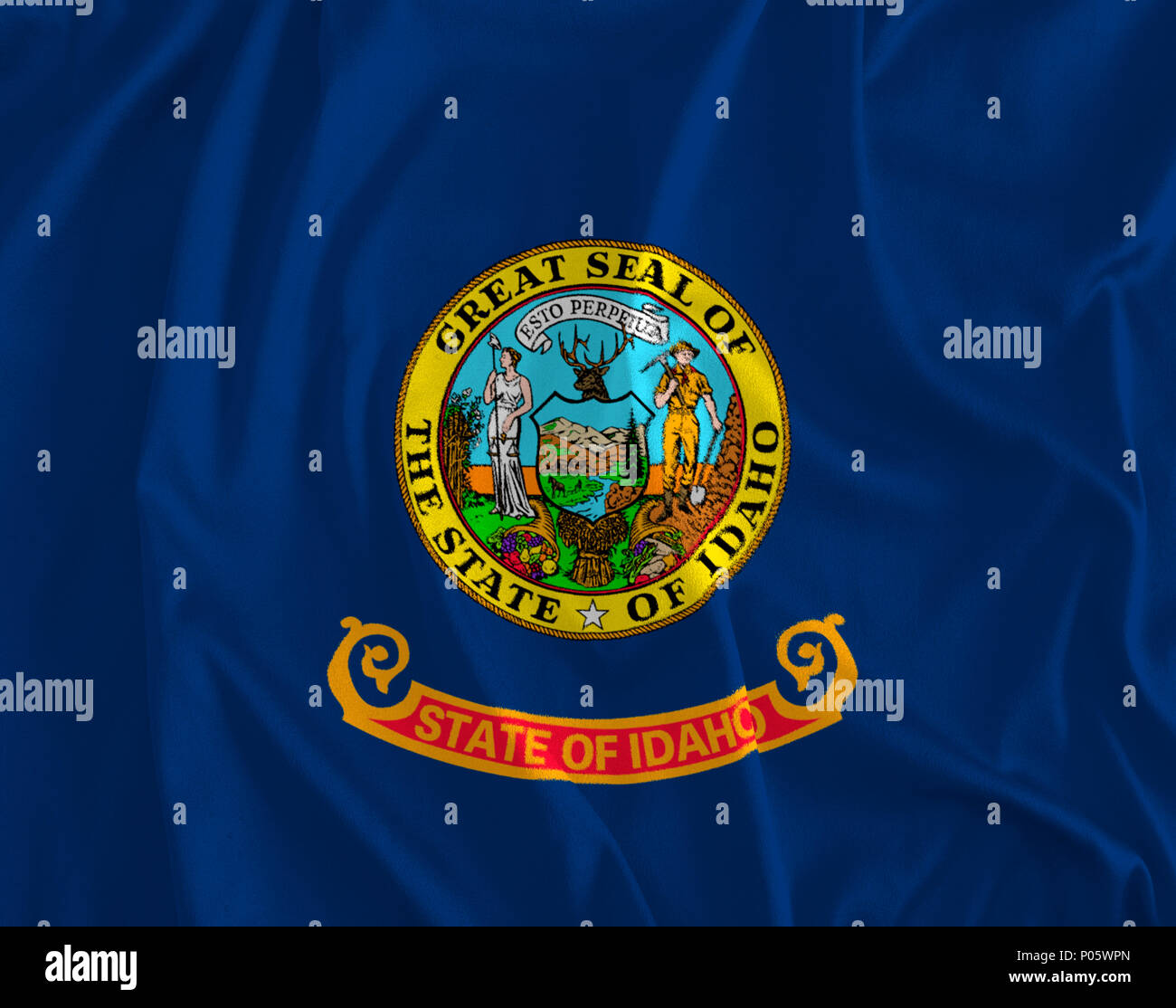 Flag of Idaho Background, Gem State Stock Photo - Alamy