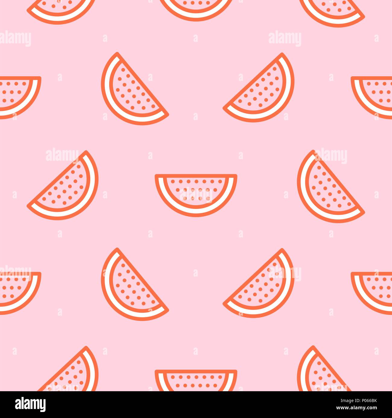 Watermelon icon hot pink seamless vector pattern Stock Vector Image ...