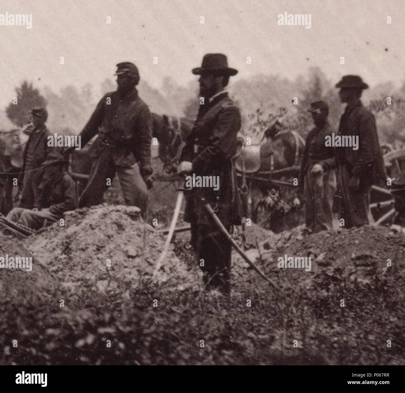 . English: Captain James H. Cooper during the Siege of Petersburg, 21 ...