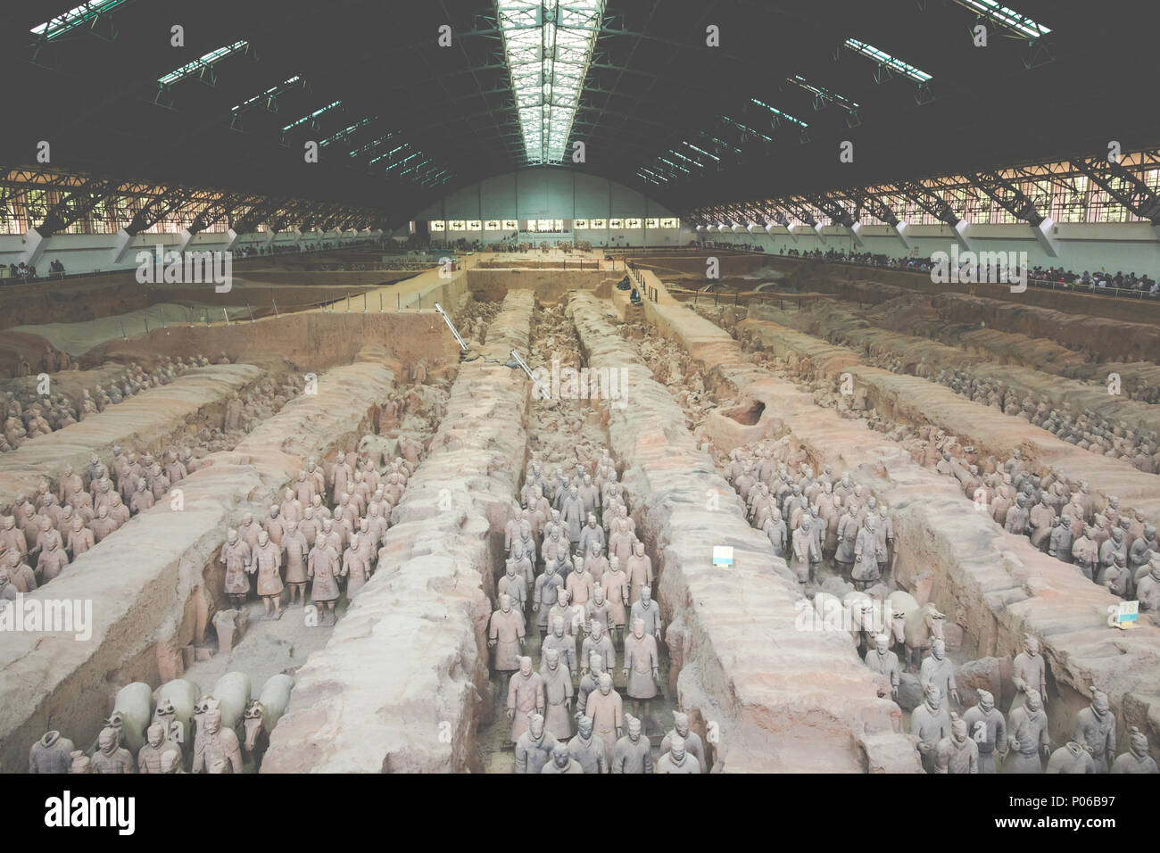 XIAN, CHINA - MAY 24, 2018: The Terracotta Army warriors at the tomb of ...