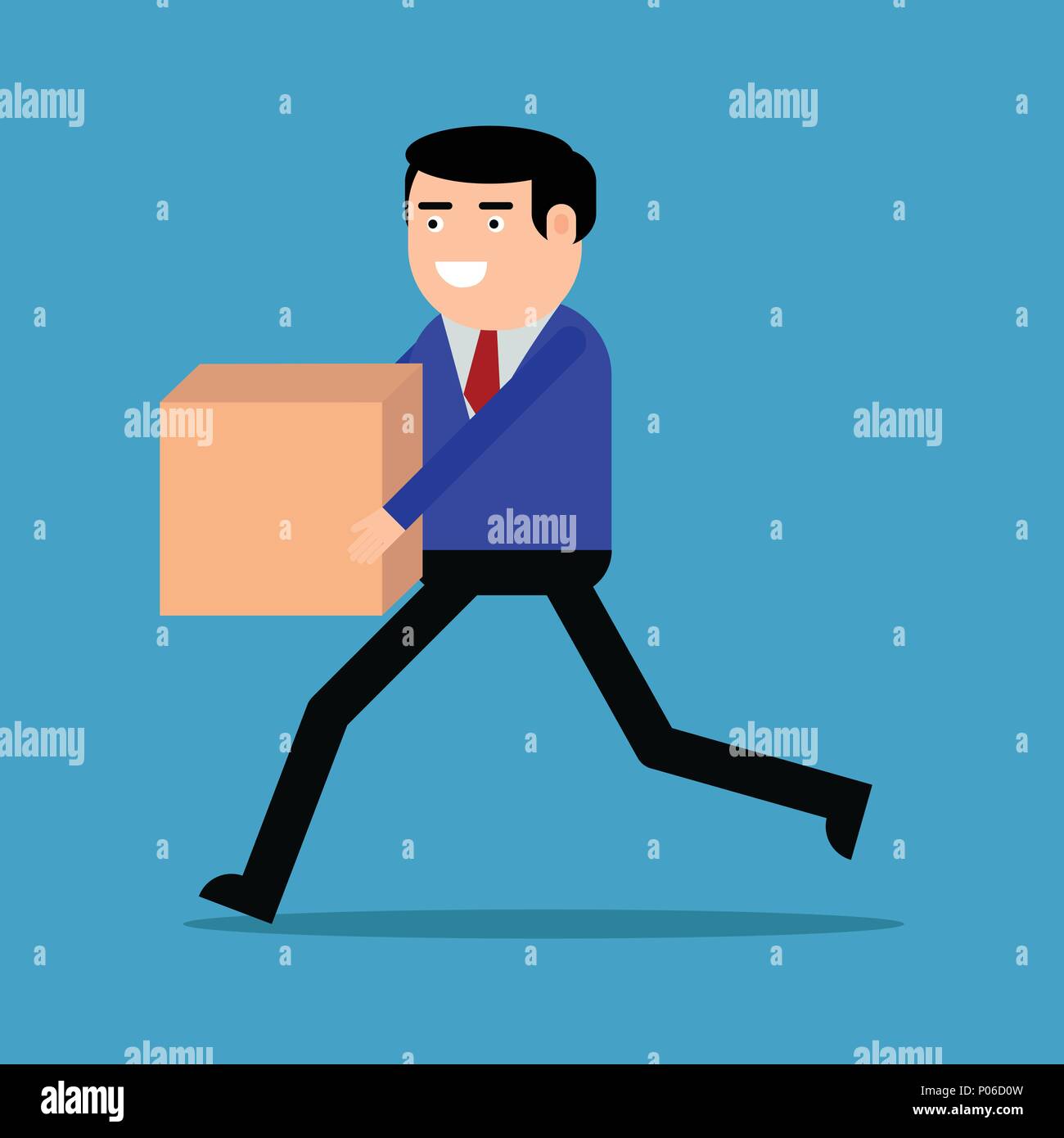 Blue businessman icon isolated on Stock Vector Images - Alamy
