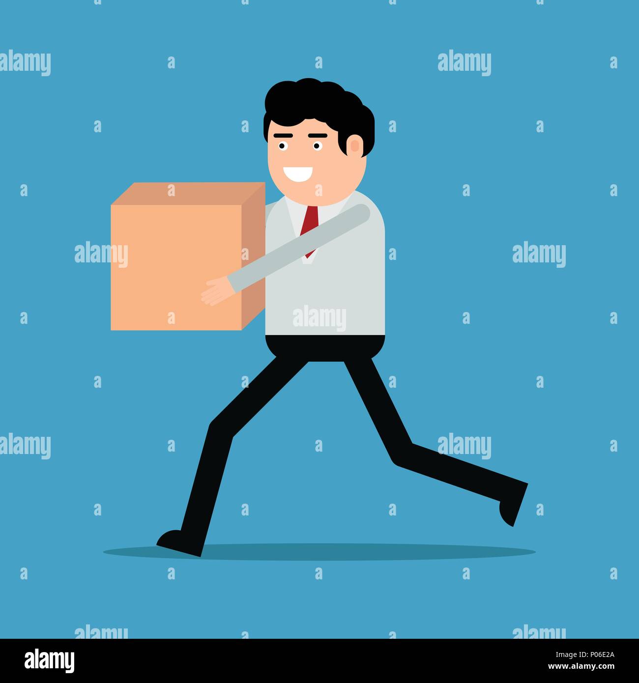 Blue businessman icon isolated on Stock Vector Images - Alamy