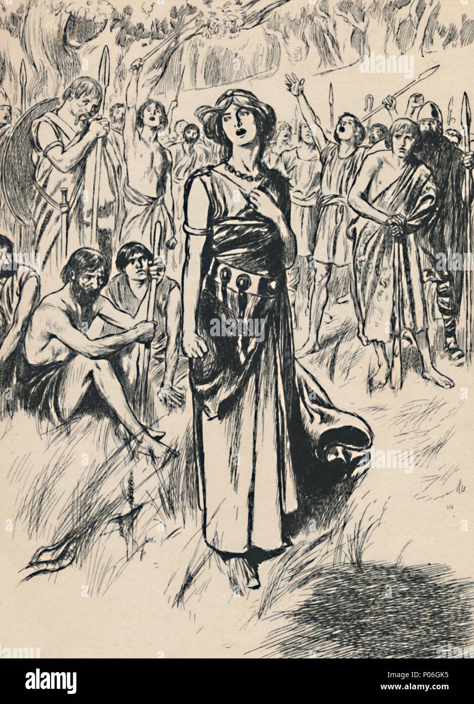 'Queen Boadicea and her Soldiers', c1907. Artist: Unknown Stock Photo ...