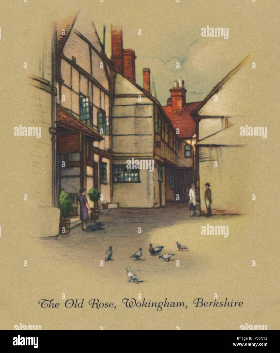 'The Old Rose, Wokingham, Berkshire', 1939. Artist: Unknown Stock Photo ...