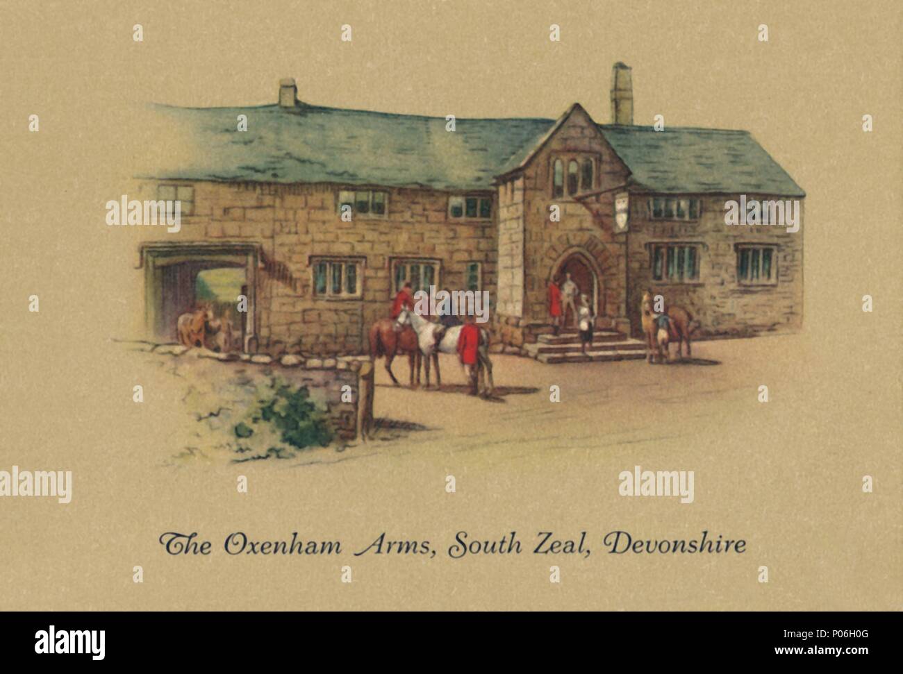'The Oxenham Arms, South Zeal, Devonshire', 1939. Artist: Unknown Stock ...
