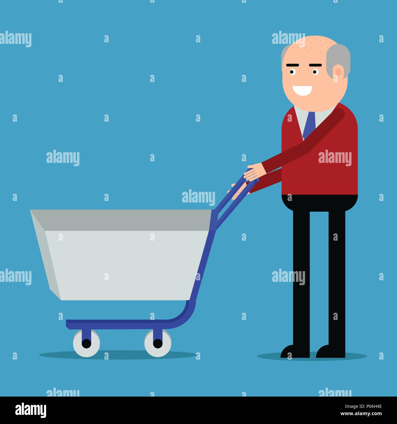 Supermarket employee and manager Stock Vector Images - Alamy