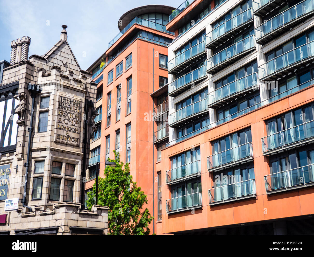 Old and Modern Buildings Praed Street, Paddington, Marylebone, London ...