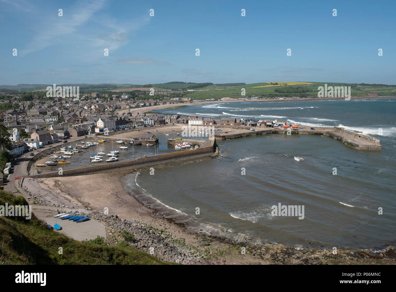 Stonehaven harbour and bay, Stonehaven, Aberdeenshire, Scotland Stock ...