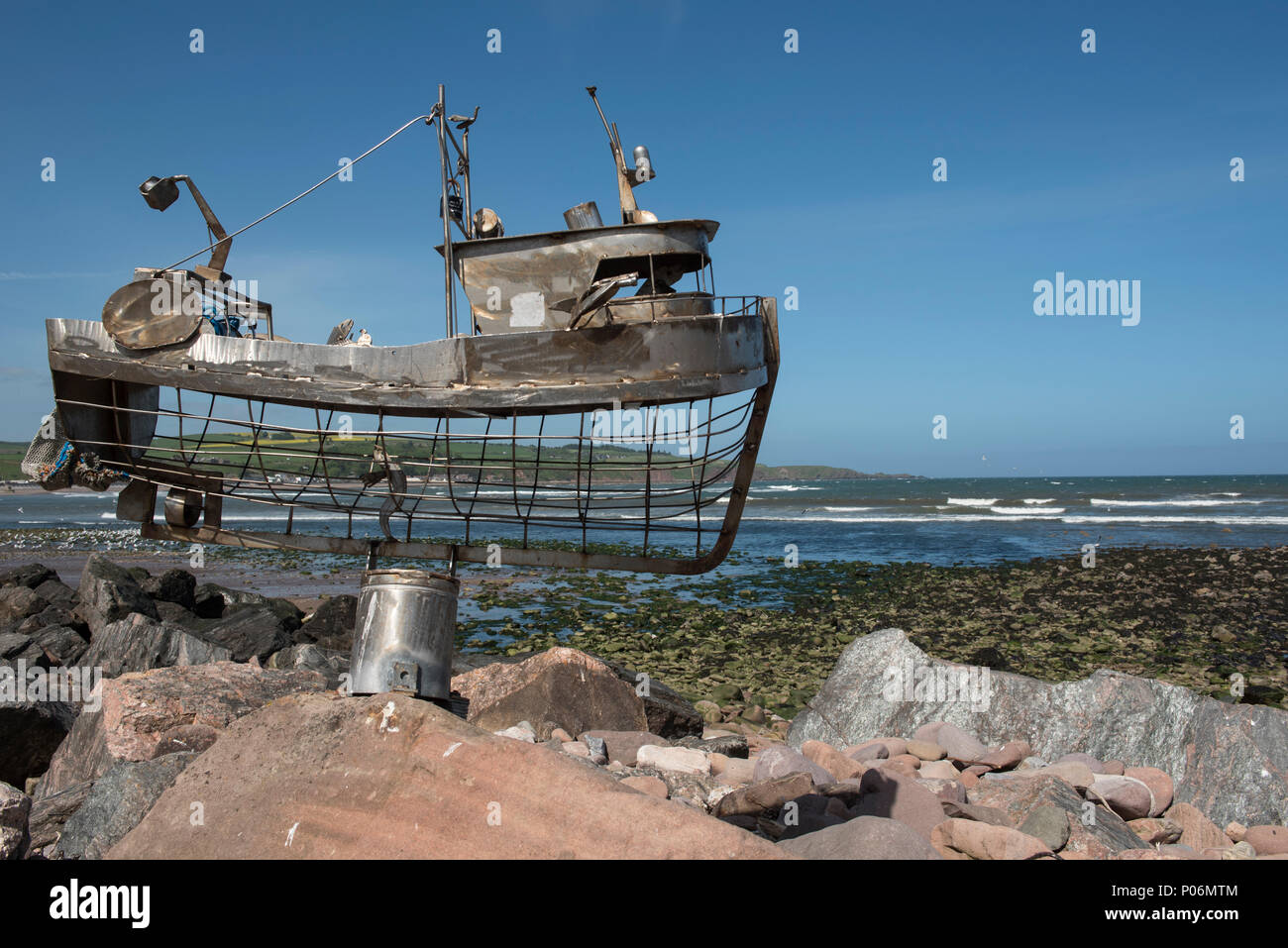 Stonehaven bay boardwalk has several interesting sculptures, the ...