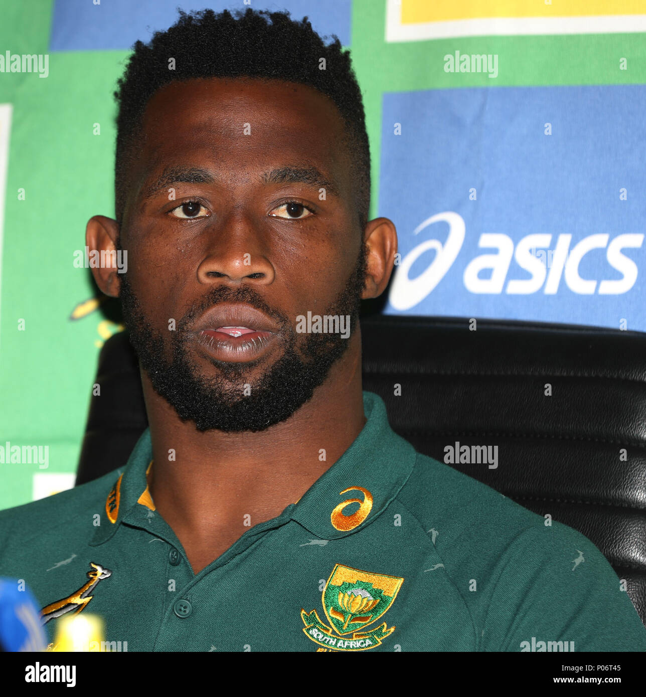 Johannesburg, South Africa. 8th June, 2018. Siya Kolisi (captain) of ...