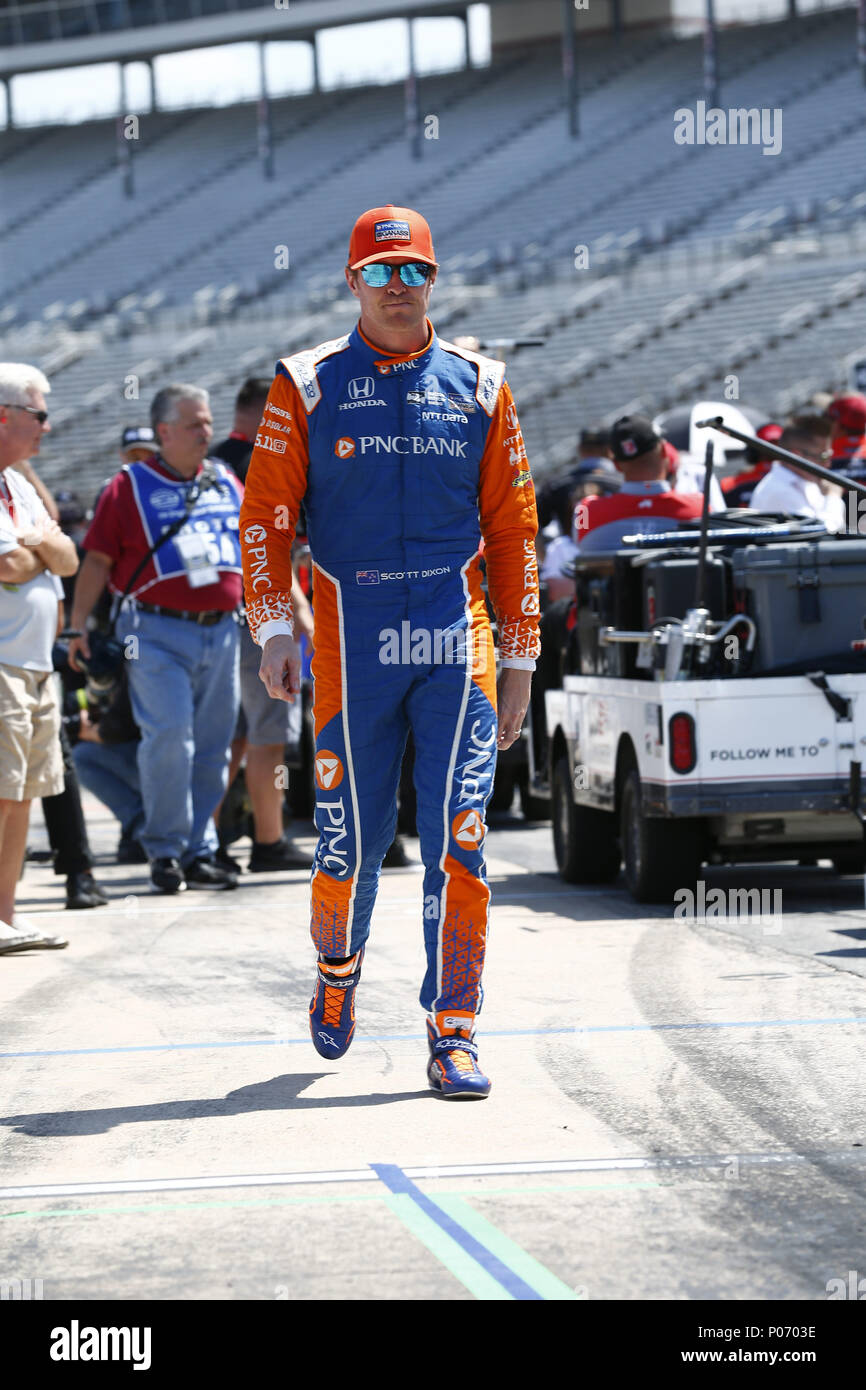 Fort Worth, Texas, USA. 8th June, 2018. SCOTT DIXON (9) of New Zealand ...