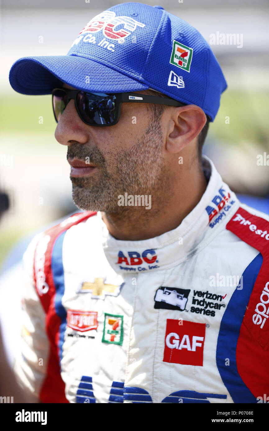 Fort Worth, Texas, USA. 8th June, 2018. TONY KANAAN (14) of Brazil ...