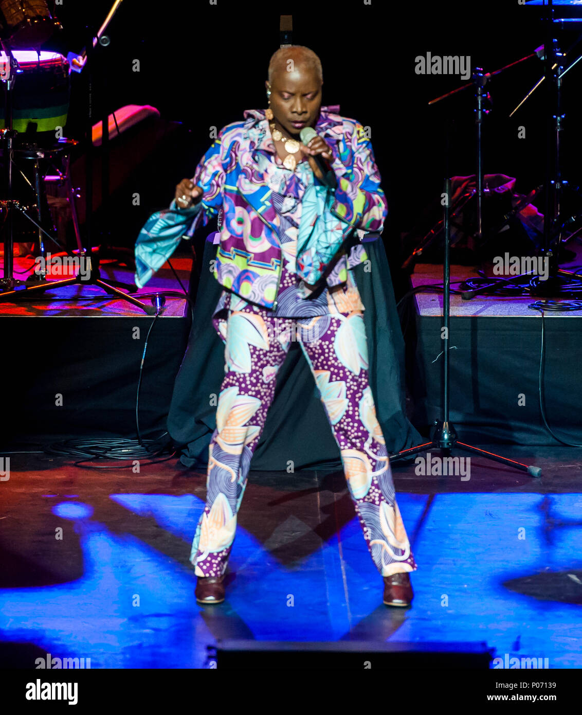 South Bank, London, United Kingdom. 9th June 2018. Singer Anjelique ...