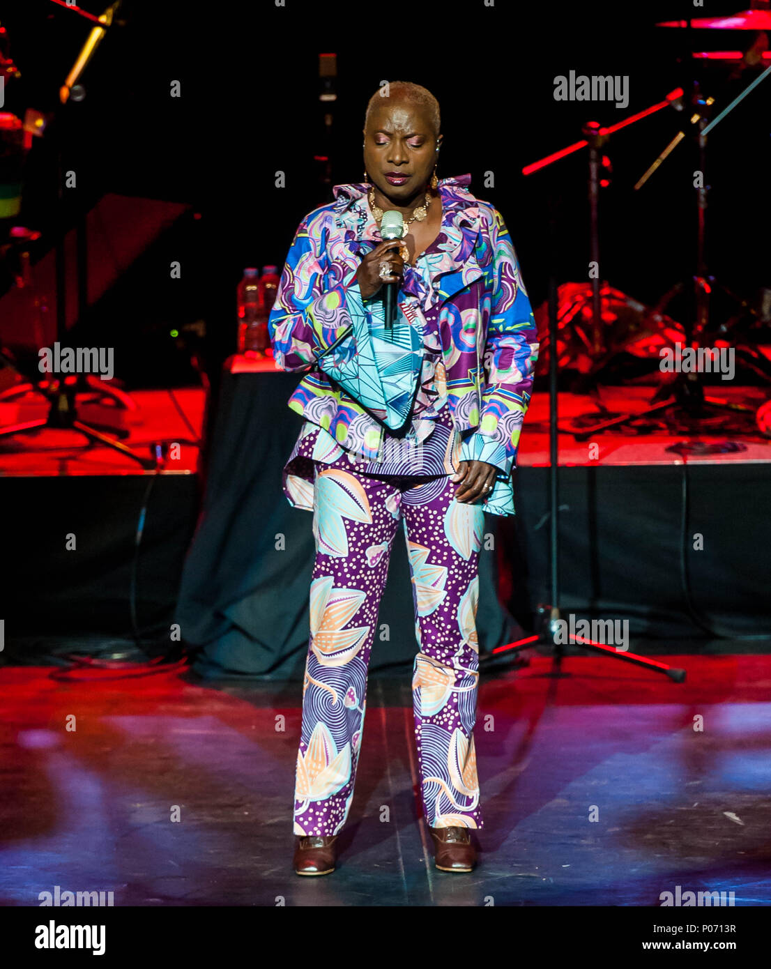 South Bank, London, United Kingdom. 9th June 2018. Singer Anjelique ...