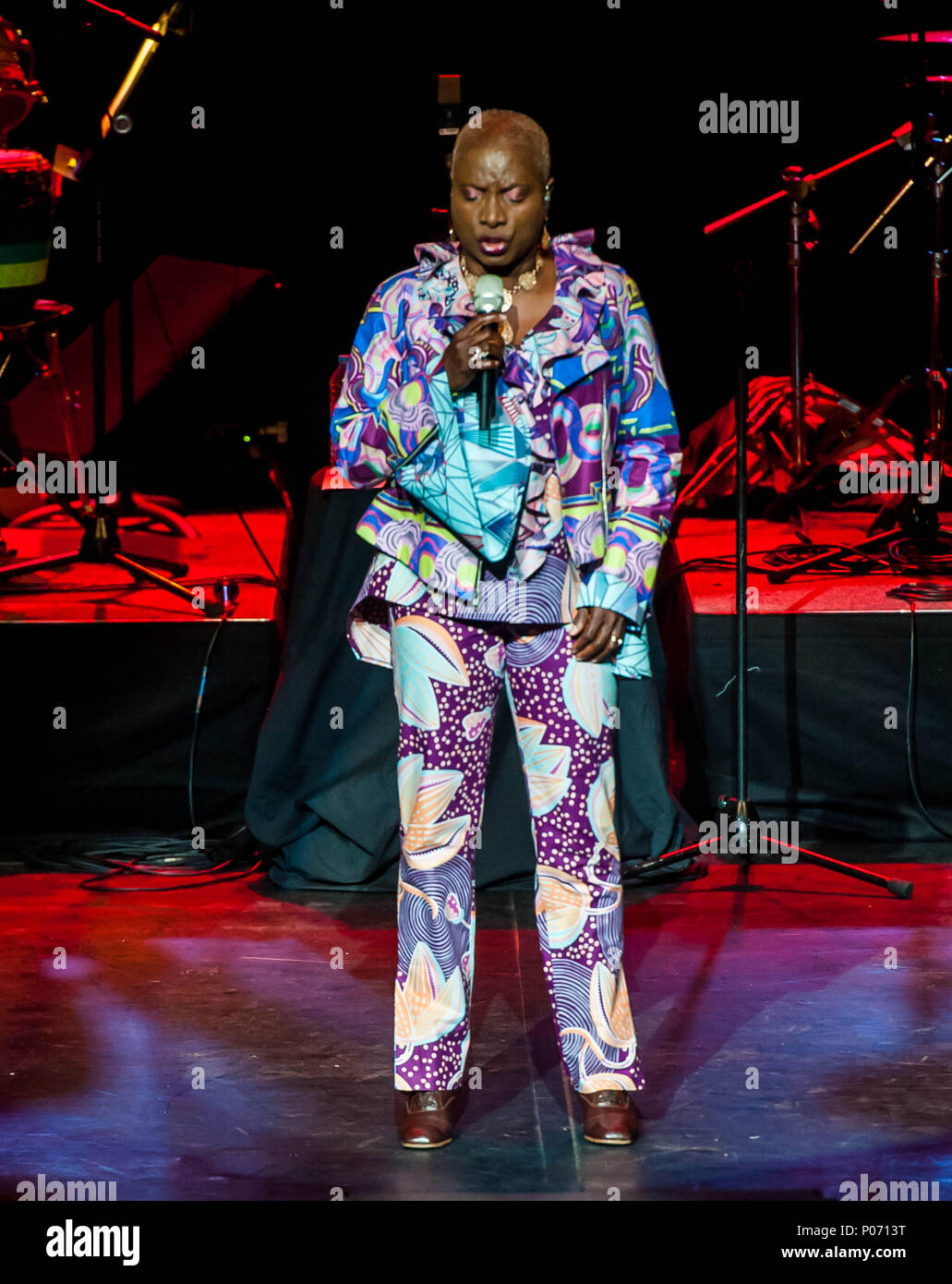 South Bank, London, United Kingdom. 9th June 2018. Singer Anjelique ...