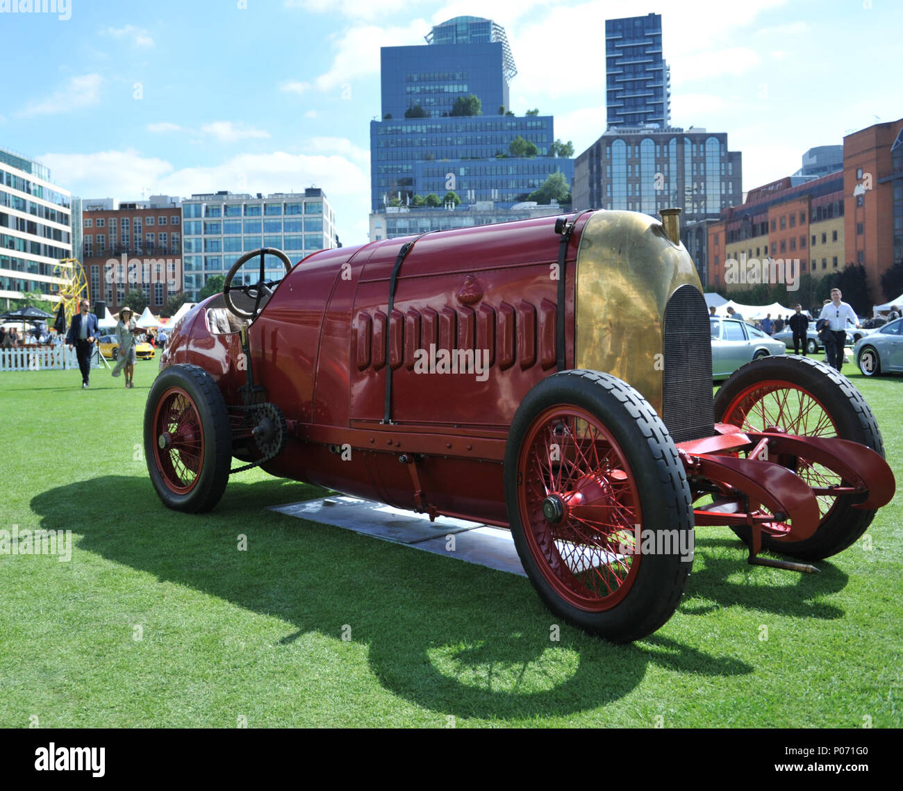 London, UK, 8 June 2018. A 1911 Fiat S76 on display at the annual City ...