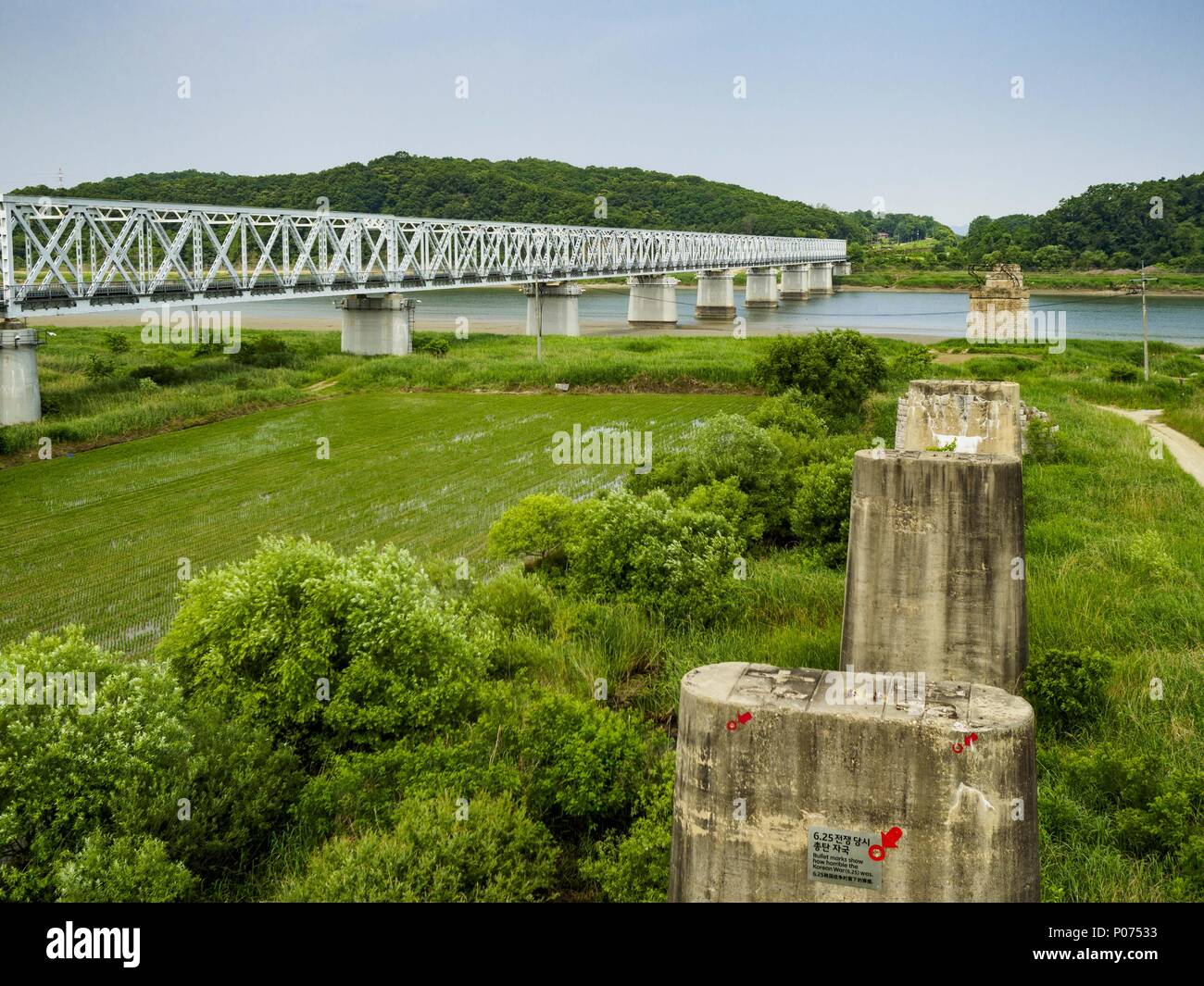 June 9, 2018 - Paju, Kyonggi, South Korea - The ''Freedom Bridge'' from ...