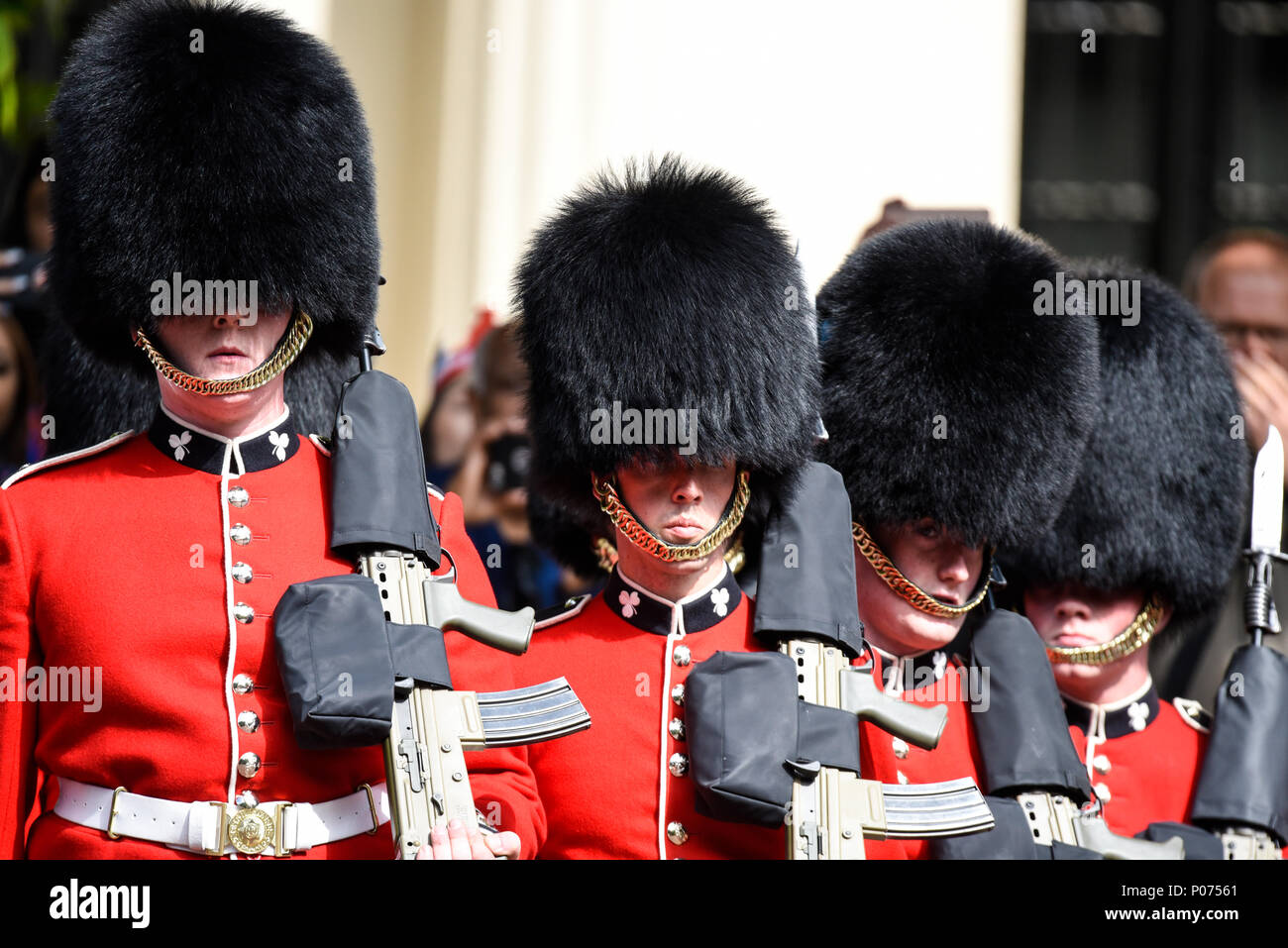 Trooping the Colour 2018. Irish Guards of the British Army Foot Guards ...