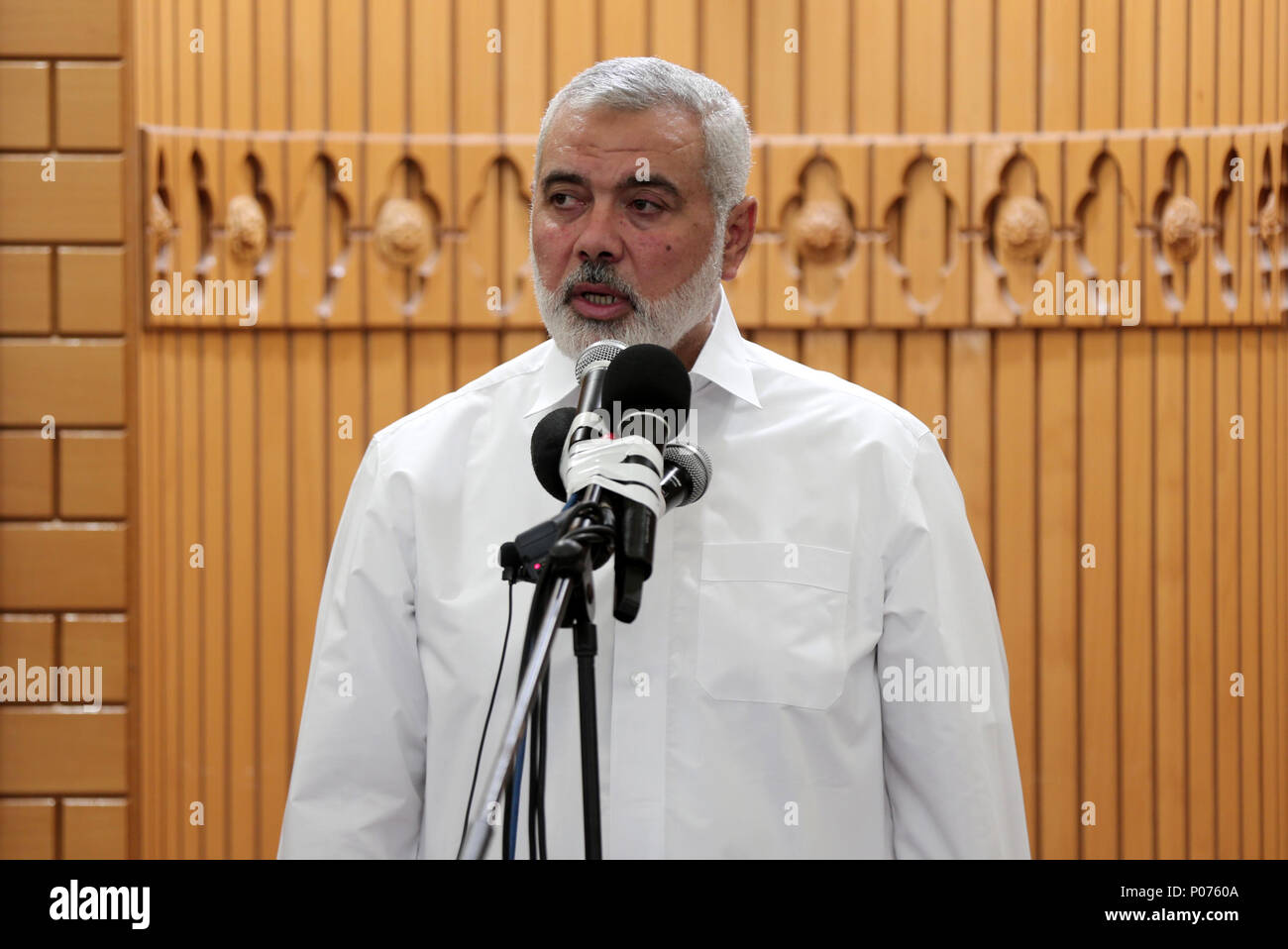 Gaza City, Gaza Strip, Palestinian Territory. 9th June, 2018. Chairman ...