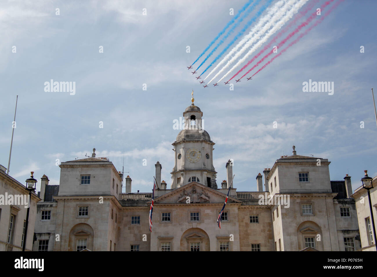 London, UK, 9 June 2018. The RAF Flypast at the Trooping of the Colour ...
