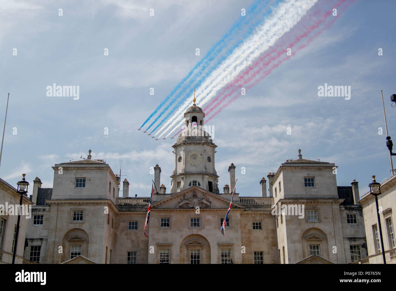 London, UK, 9 June 2018. The RAF Flypast at the Trooping of the Colour ...