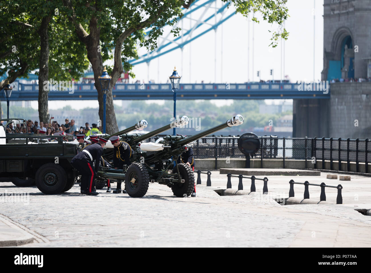 Gun Salute at Tower of London. These special commemorative firings take ...