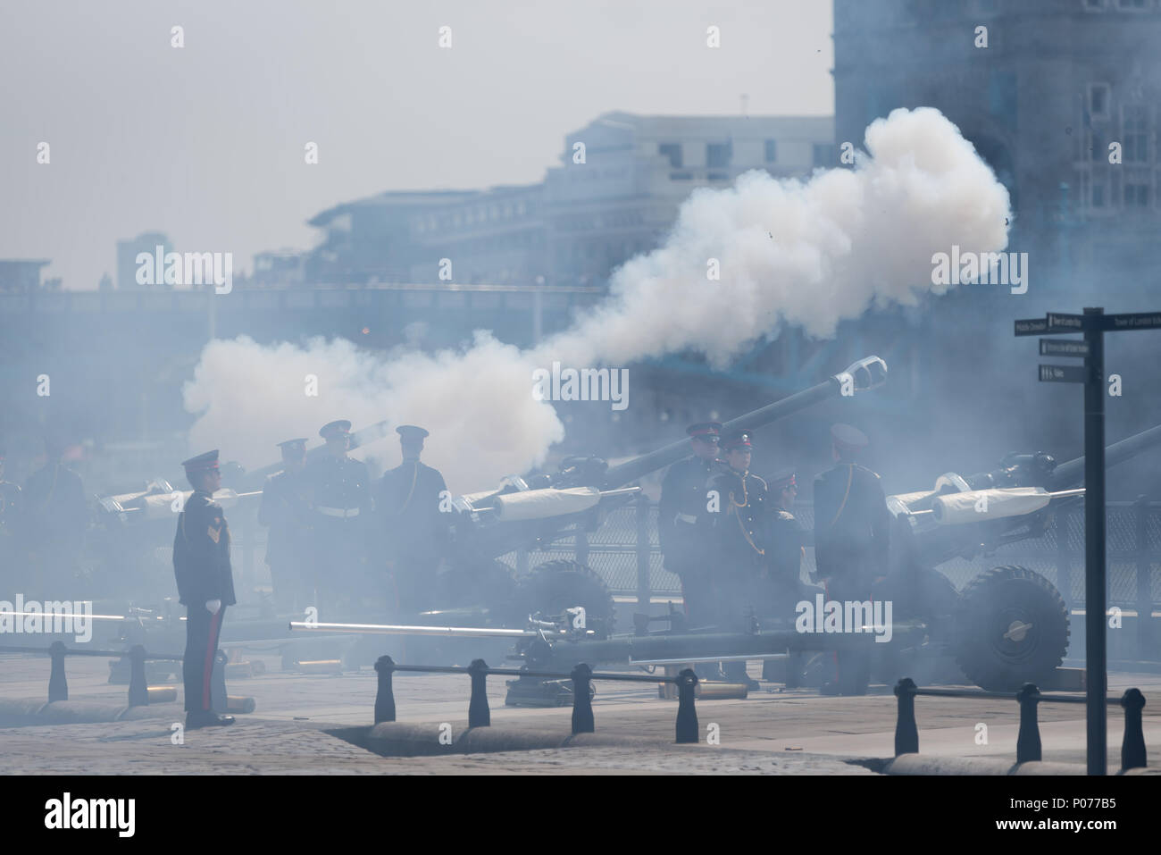 Gun Salute at Tower of London. These special commemorative firings take ...