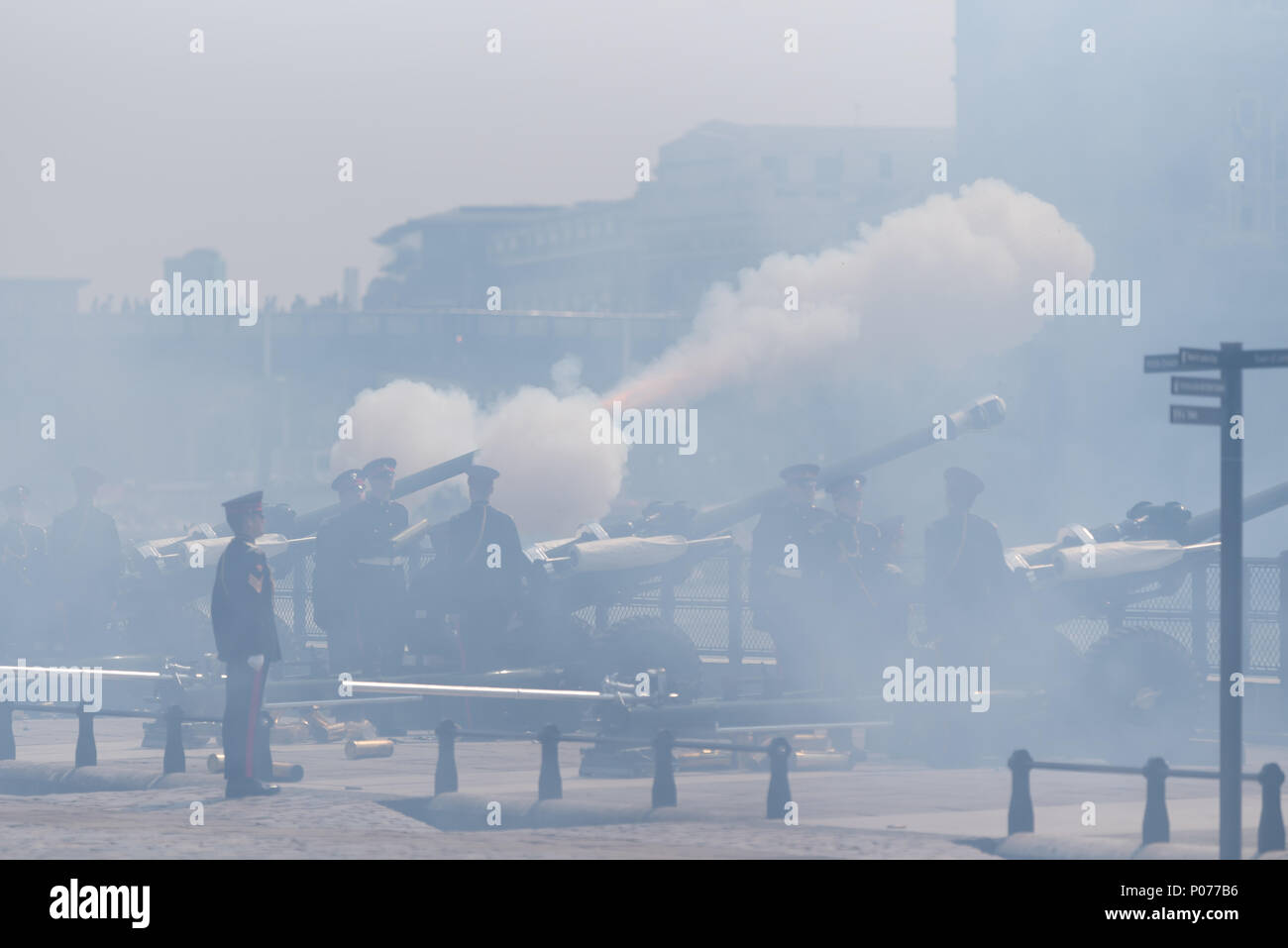 Gun Salute at Tower of London. These special commemorative firings take ...