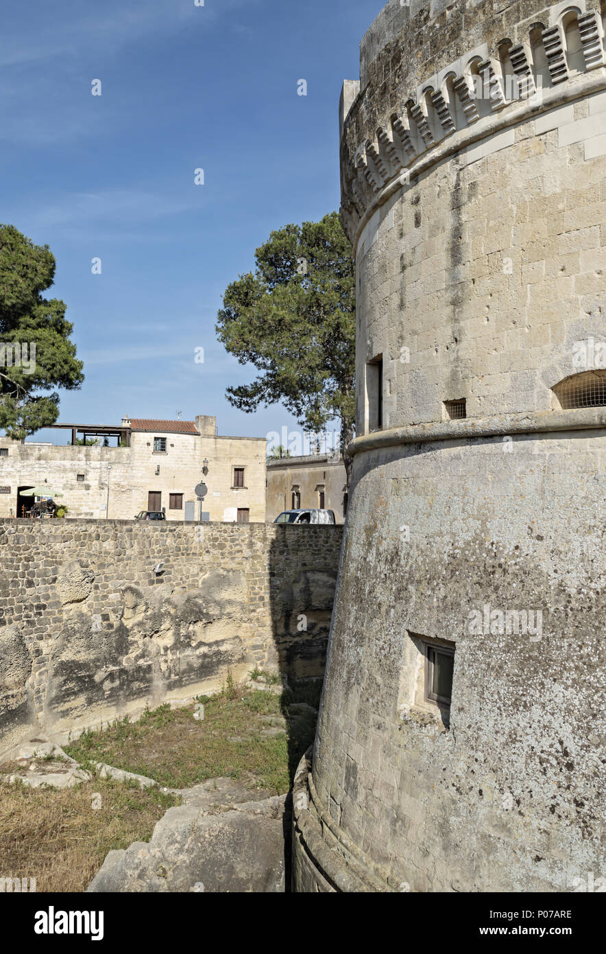 Italy Puglia Fortified citadel of Acaja the castle 3 Stock Photo - Alamy