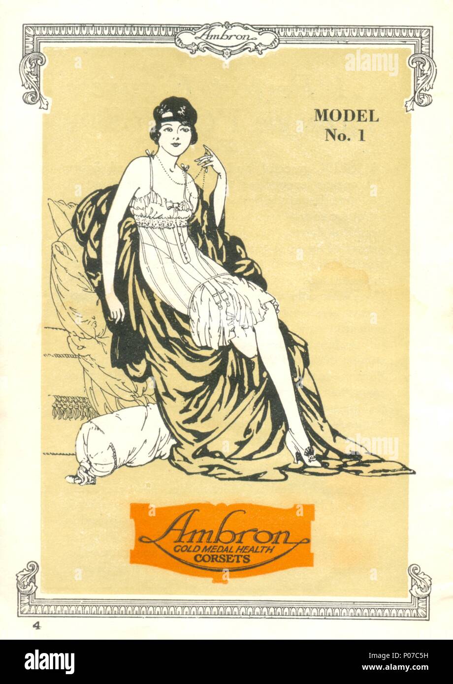 Model No. 1 from Ambron Gold medal Health Corsets Stock Photo - Alamy