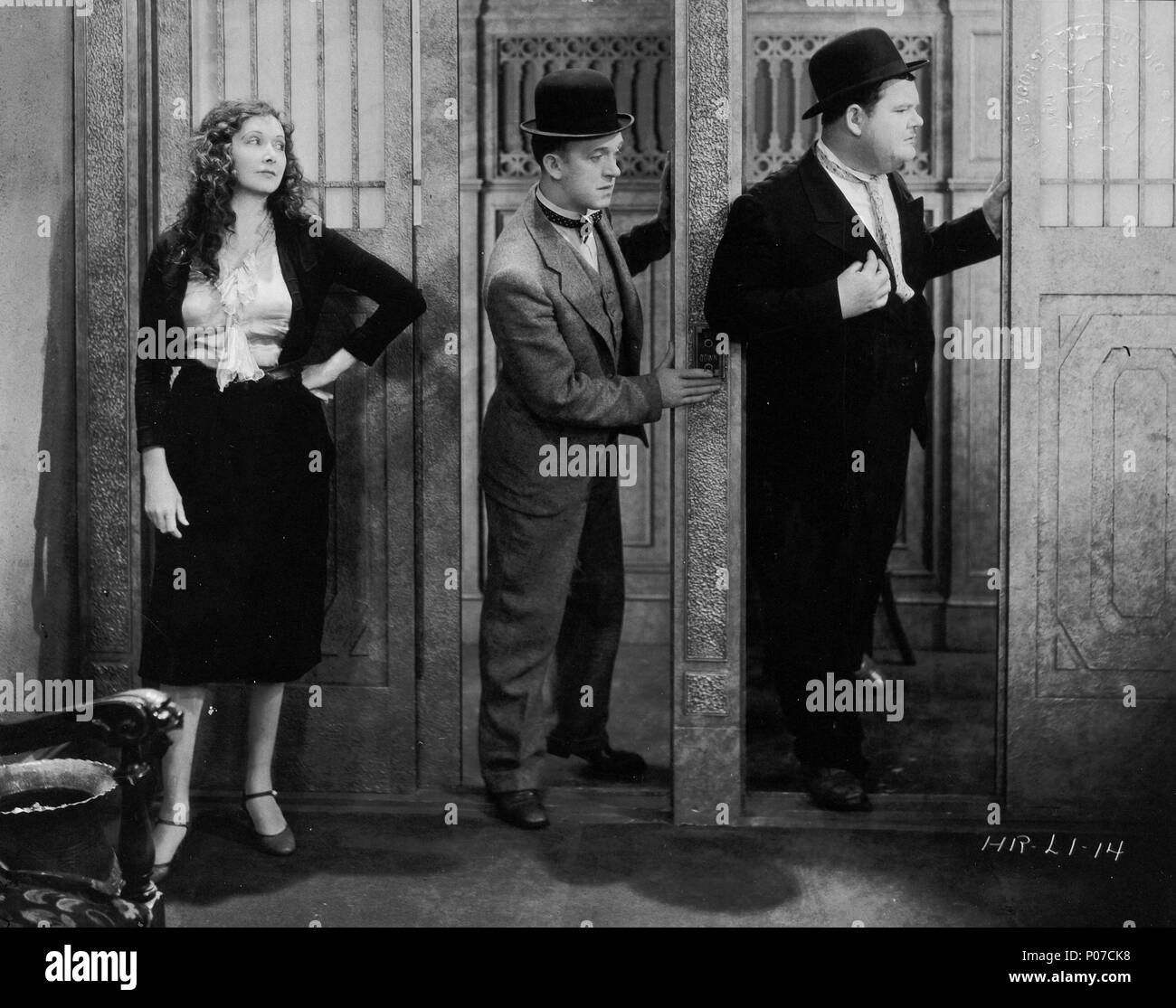 Laurel and hardy film still Black and White Stock Photos & Images - Alamy