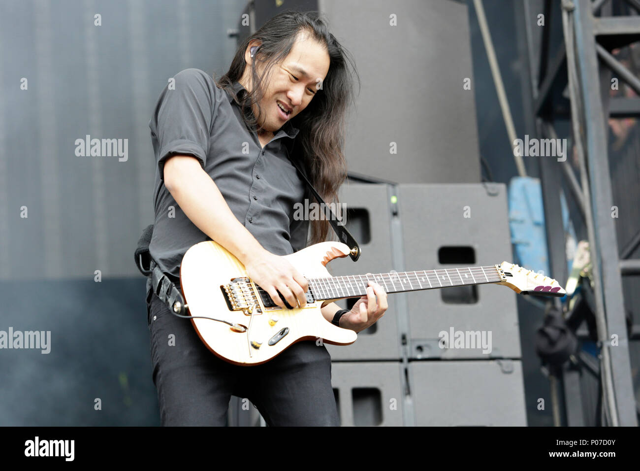 Herman Li of Dragonforce performs during Download Festival 2018 at ...