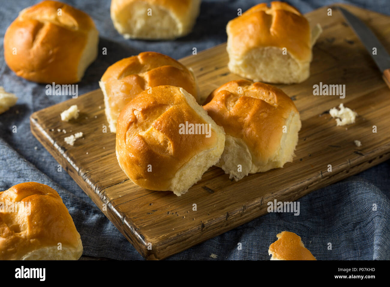Sweet Homemade Dinner Rolls Ready to Eat Stock Photo - Alamy