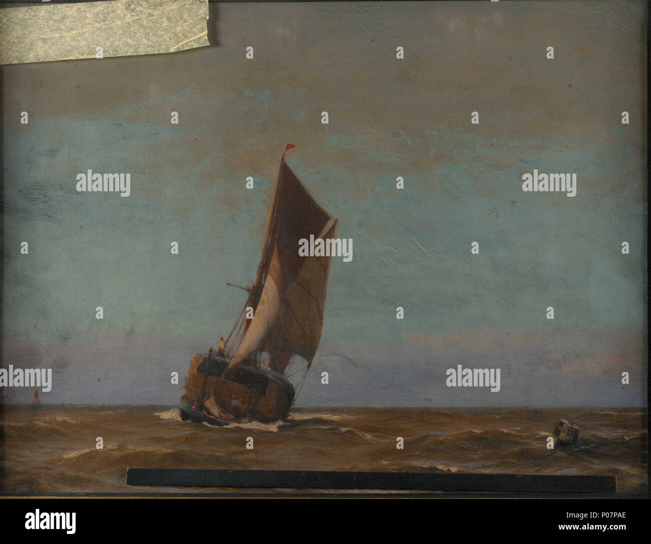 . English: A hay barge Oil painting A hay barge . Late 19th century ...