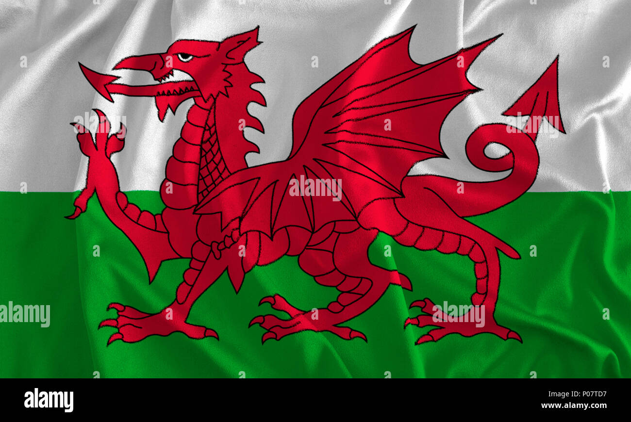 Flag of Wales Background Stock Photo - Alamy