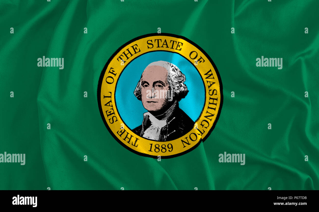 Washington state flag hi-res stock photography and images - Alamy