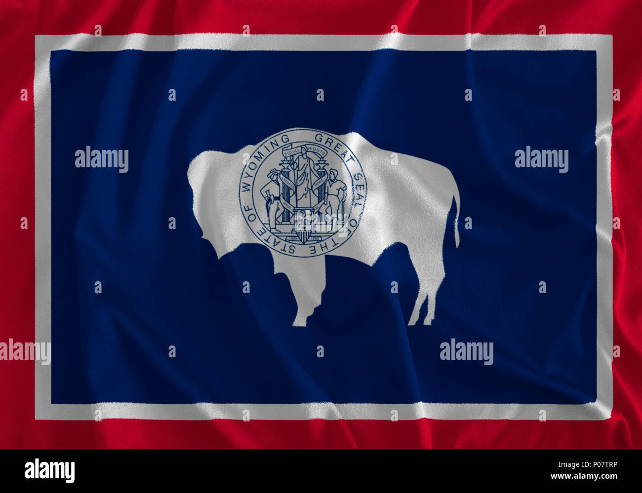 Wyoming state flag hi-res stock photography and images - Alamy