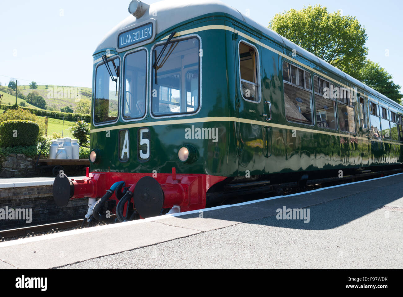 Carrog, Wales, UK- May-14-2018: Wickham Class 109 Diesel railcar set at ...