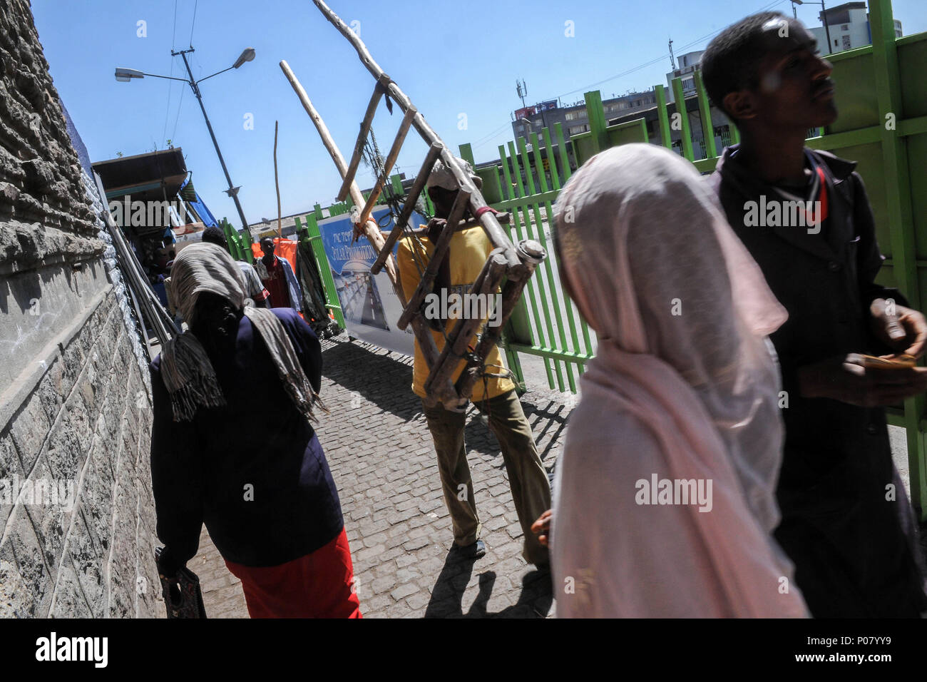 Street scene of Addis Ababa, Ethiopia, Africa Stock Photo - Alamy