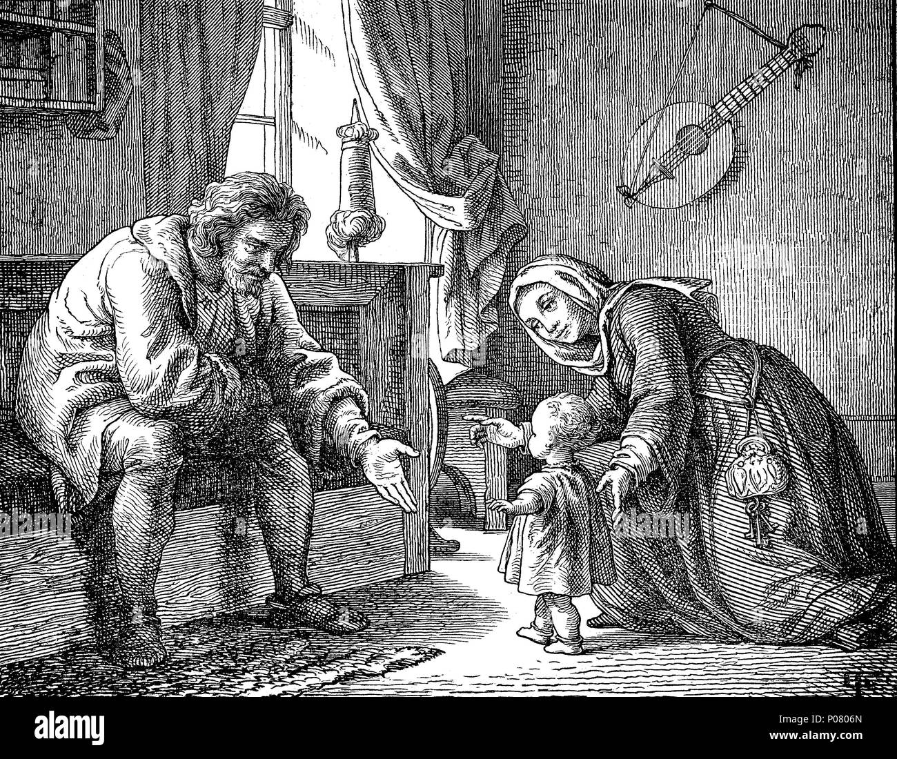 the first steps of the child, Die ersten Schritte des Kindes, digital ...