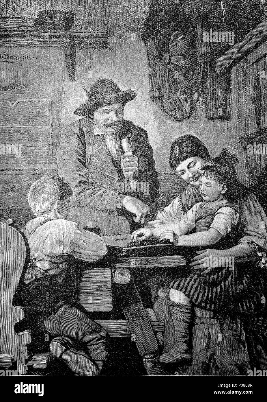 the little zither player, Die kleine Zitherspielerin, digital improved ...