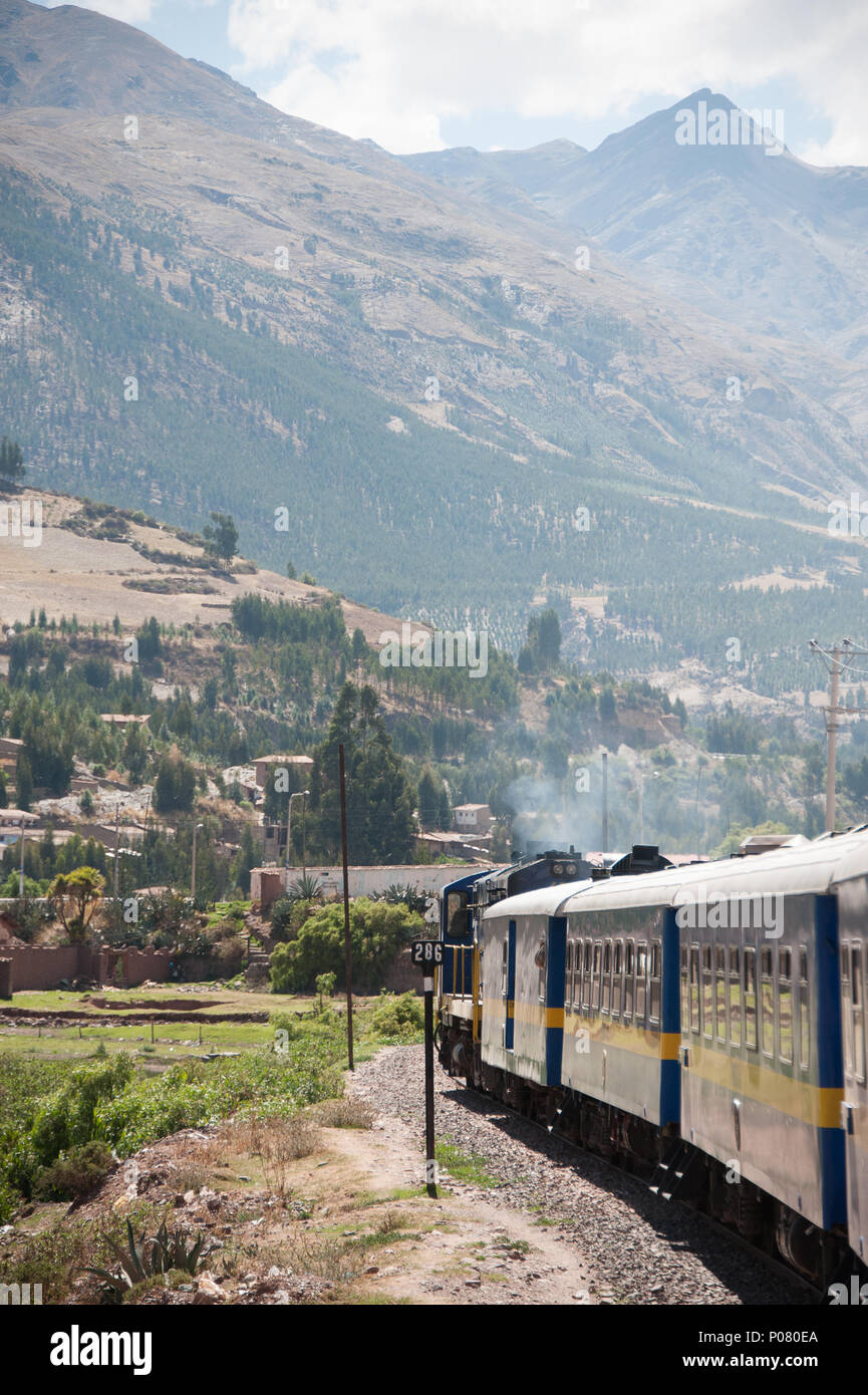 A journey on Peru Rail Stock Photo - Alamy