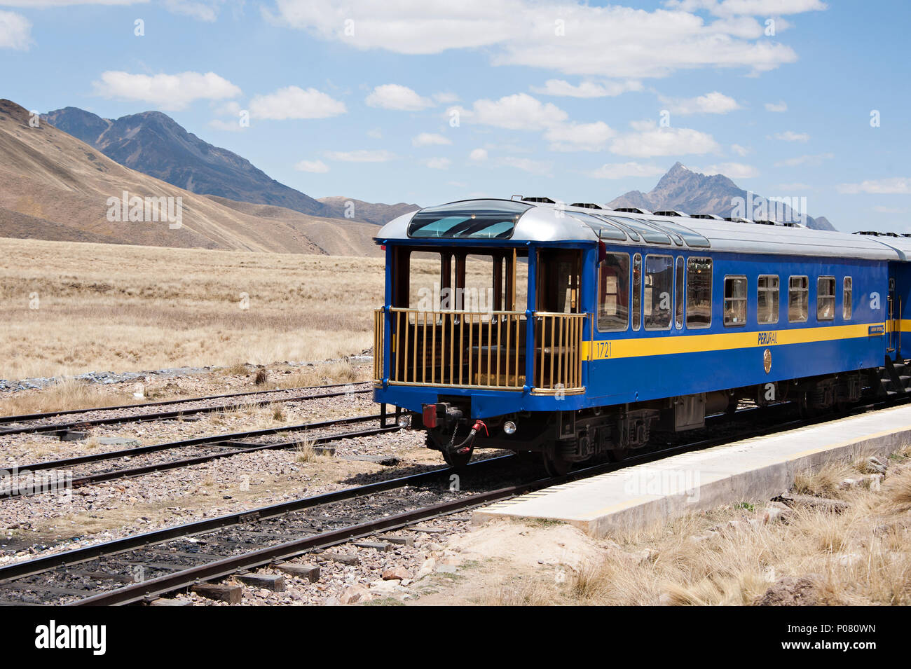 A journey on Peru Rail Stock Photo - Alamy
