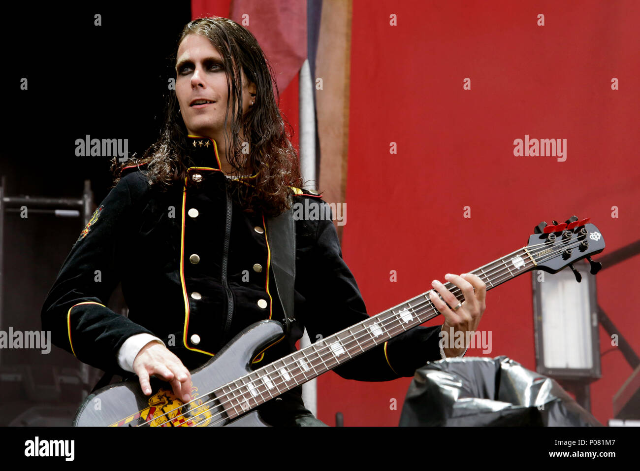 Henrik Sandelin of the band Avatar performs on stage during Download ...